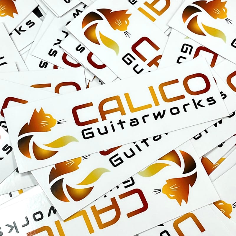 Calico Guitarworks Logo Vinyl Sticker, 6"x2" Rectangular (1 | Reverb