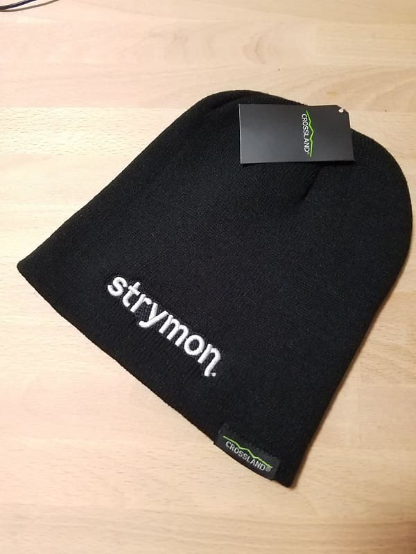 Strymon Beanie - Silver Embroidered Logo on Black | Reverb