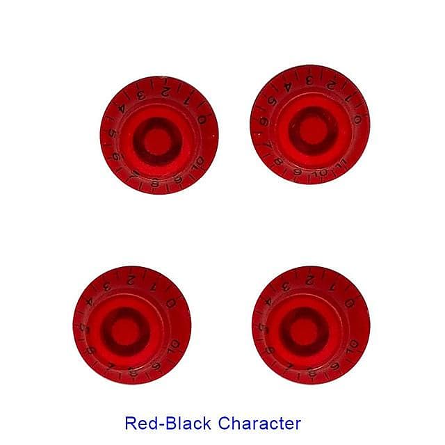 Speed Volume Tone Control Knobs - Red-blackcharacter | Reverb