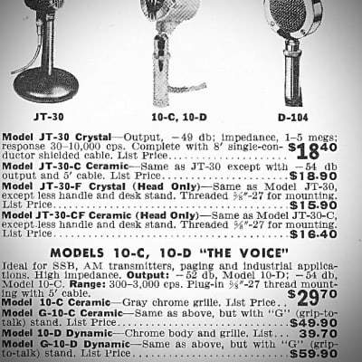 RARE Vintage Astatic GOLD 10-C HiZ Ceramic Microphone with | Reverb