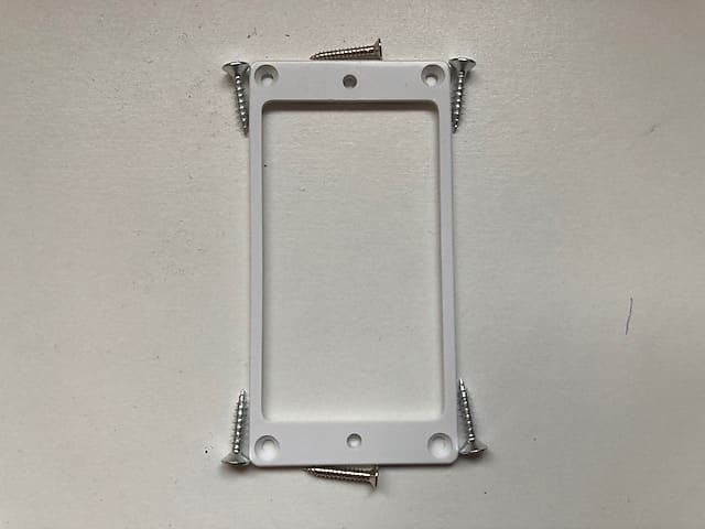 Set of two White Humbucker Pickup Surround Rings 2020s | Reverb UK