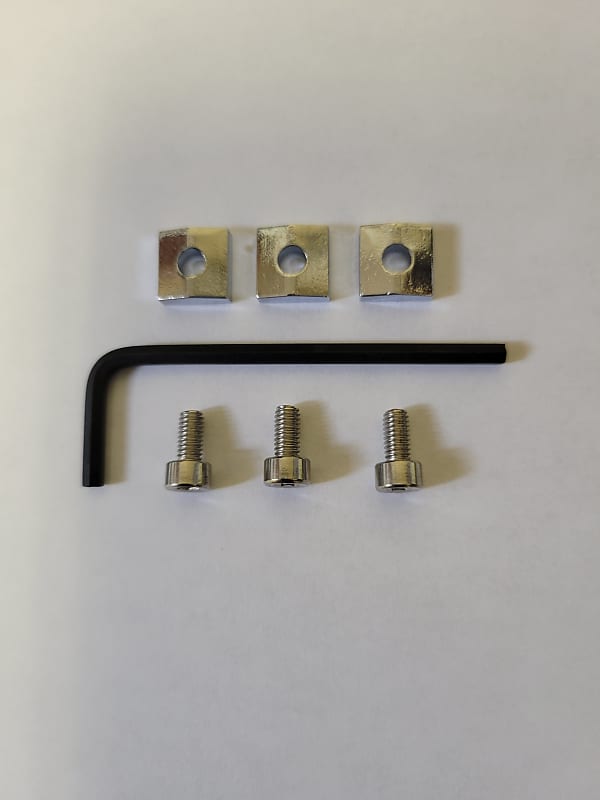 Floyd Rose Lock Nut pad kit Chrome 3 Pads , 3 screws, and | Reverb