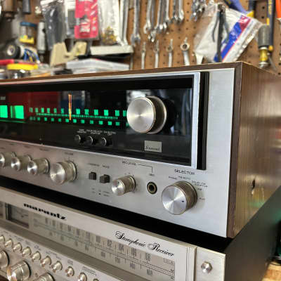 Sansui 5050 Stereo Receiver 1977 - Silver face Walnut cabinet | Reverb