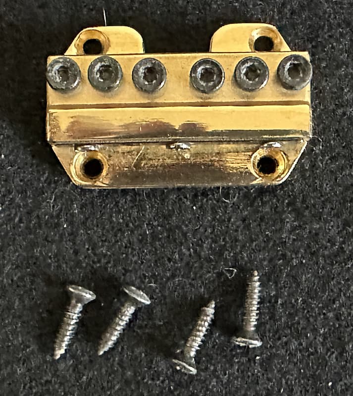 Vintage 1980's Washburn Wonderbar GOLD Locking Behind the Nut | Reverb