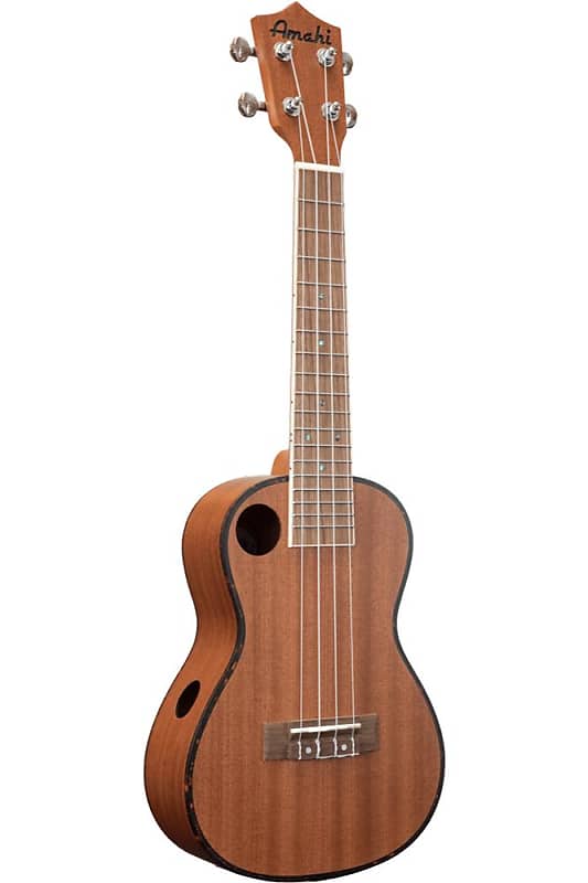 Amahi Classic Mahogany Concert w/Offset & Side Soundhole | Reverb