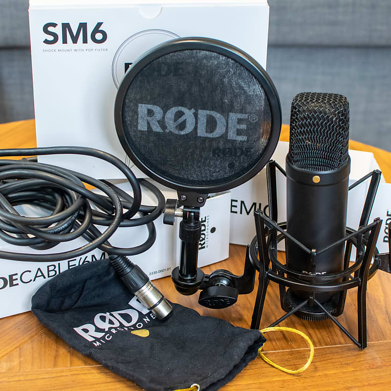 RODE NT1 Studio Kit with SM6 shock mount, pop filter, 6m XLR | Reverb