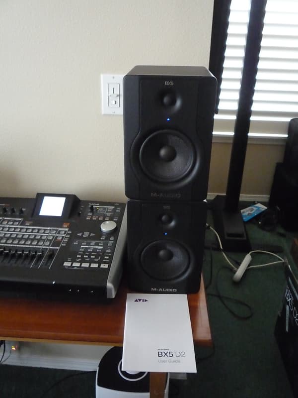 M-Audio BX5 D2 Powered Monitors for audio recording playback | Reverb