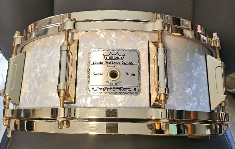 Remo Louie Bellson Signature Snare, 5x14, 10-lug, gold | Reverb