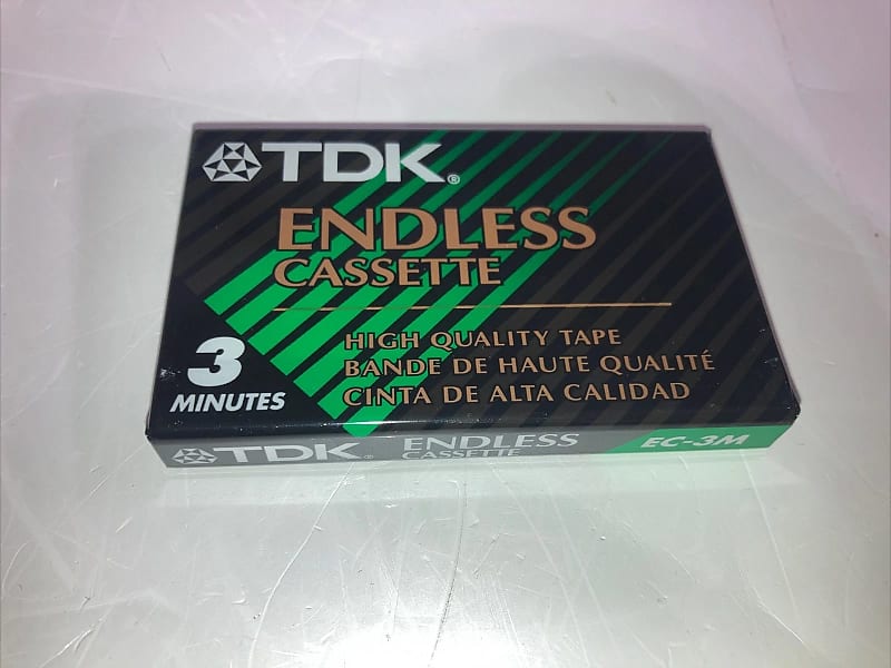 3 Minute Endless Loop Cassette Tape TDK EC-3M 1990's - Sealed | Reverb