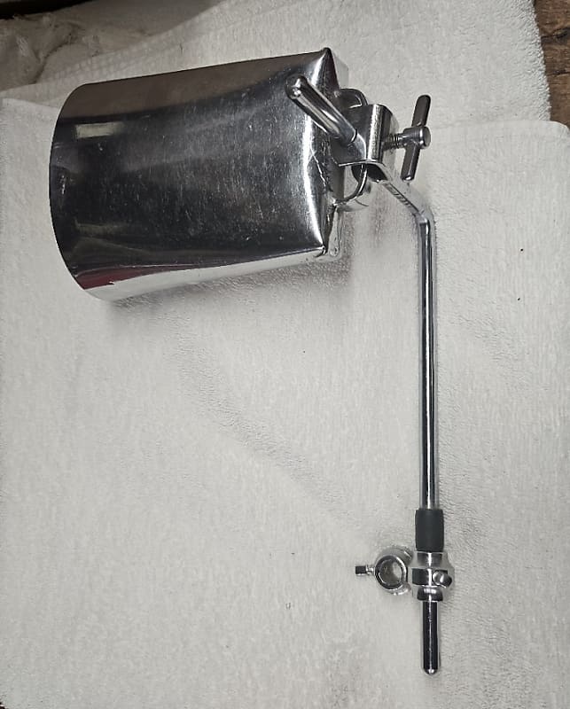 Rogers 280R Cowbell/Accessory mount with vintage cowbell | Reverb