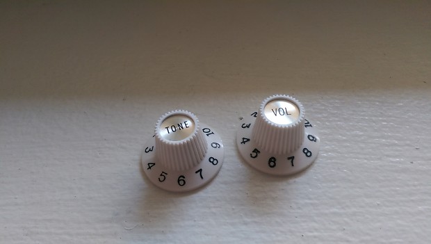 Fender Jazzmaster NOS White Witch Hat Knobs | Reverb