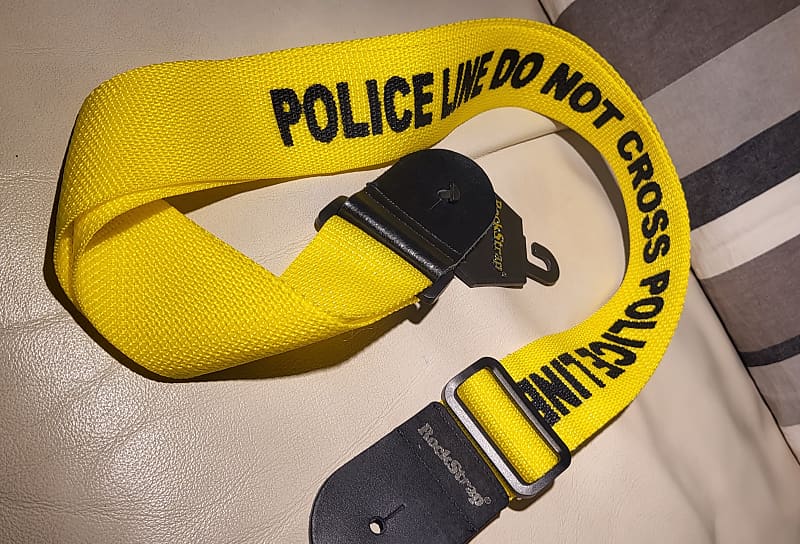 RockStrap Bass Strap - Police Line Do not Cross - Nylon, | Reverb