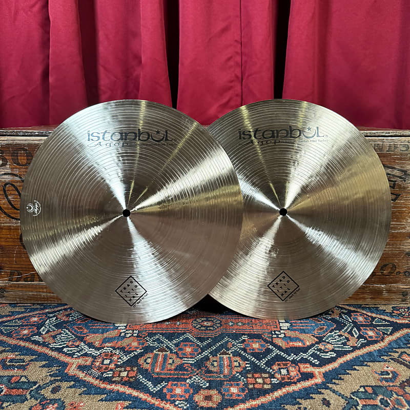 15" Istanbul Agop Traditional Dark Hi-Hat Cymbal Pair | Reverb