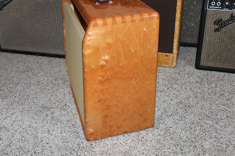 Custom Fender Princeton Reverb CABINET in Curly Maple | Reverb