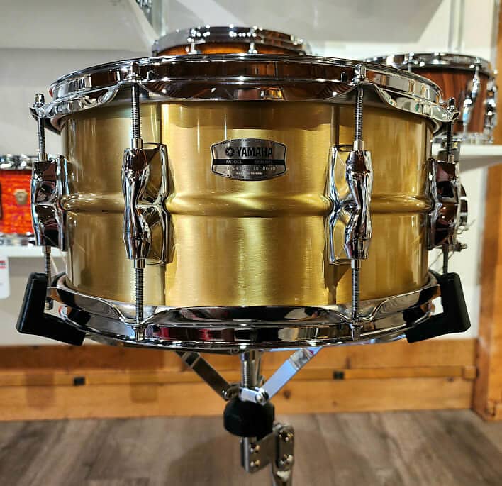 Used Yamaha Recording Custom Brass Snare Drum 13x6.5 | Reverb