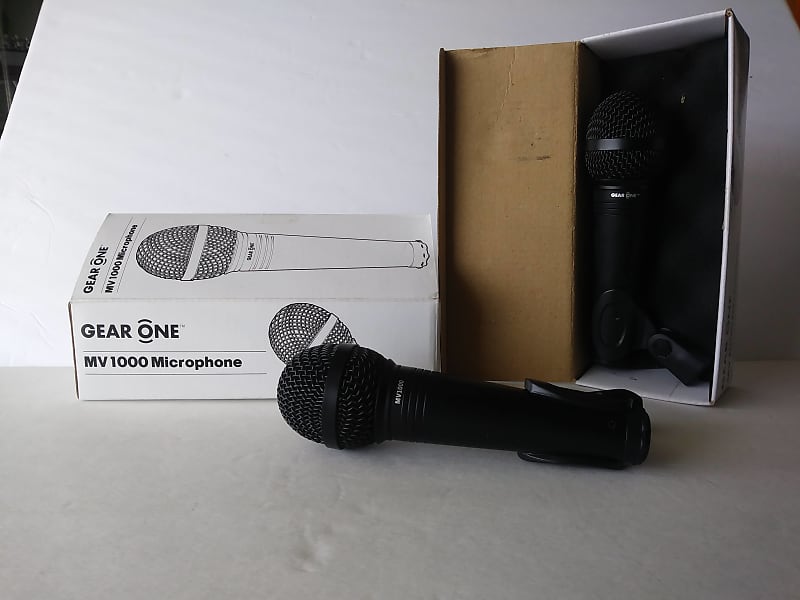 Gear One MV1000 Dynamic Microphones 1 PAIR (2 mics) Open Box | Reverb