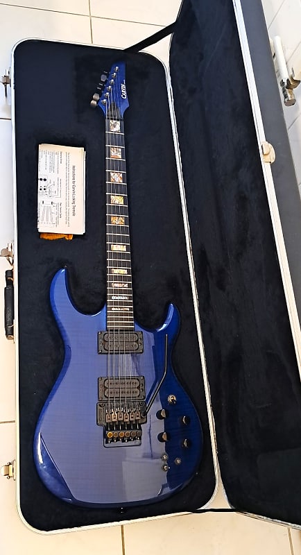 Carvin DC400 Custom 1993 - Flame Translucent Blue | Reverb