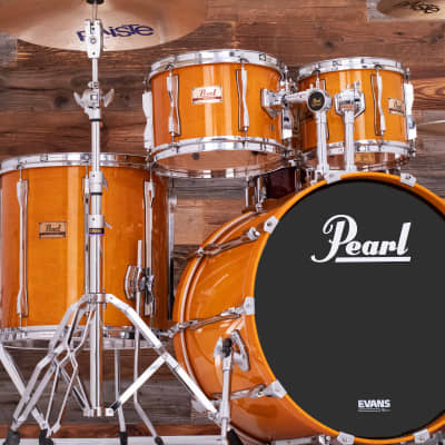 PEARL MLX PRESTIGE CUSTOM 4 PIECE DRUM KIT, LIQUID AMBER | Reverb