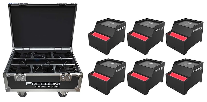 6 Chauvet DJ Freedom CYC Wireless Rechargeable Wide Wall Wash | Reverb