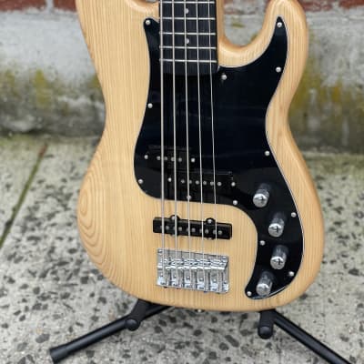 Artist Vintage-Hybrid 5 String Bass Guitar - Natural | Reverb