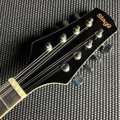 Stagg M50E A-Style Mandolin with Pickup- Black | Reverb