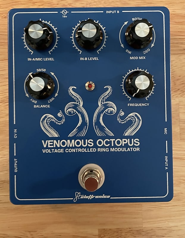 FTelettronica Handmade Pedals Venomous Octopus Frostwave Blue | Reverb