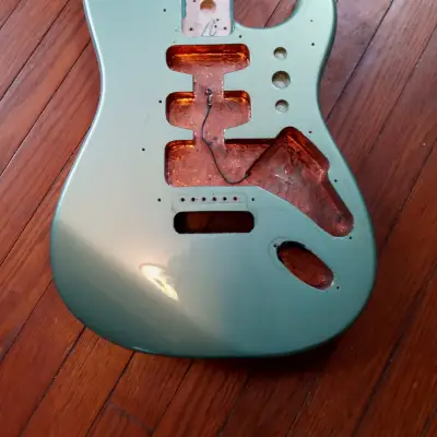 Fender MIM Stratocaster Body Sage Green Metallic | Reverb