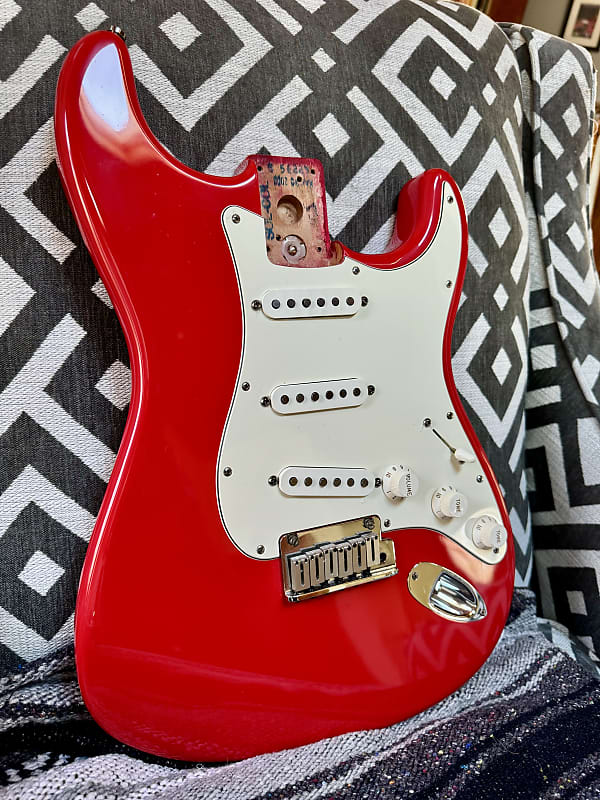 Fender American Stratocaster body 2000 - Hot rod red | Reverb