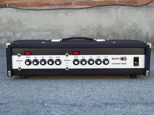 Sunn Concert Lead Guitar Amplifier Head with Original Cover | Reverb