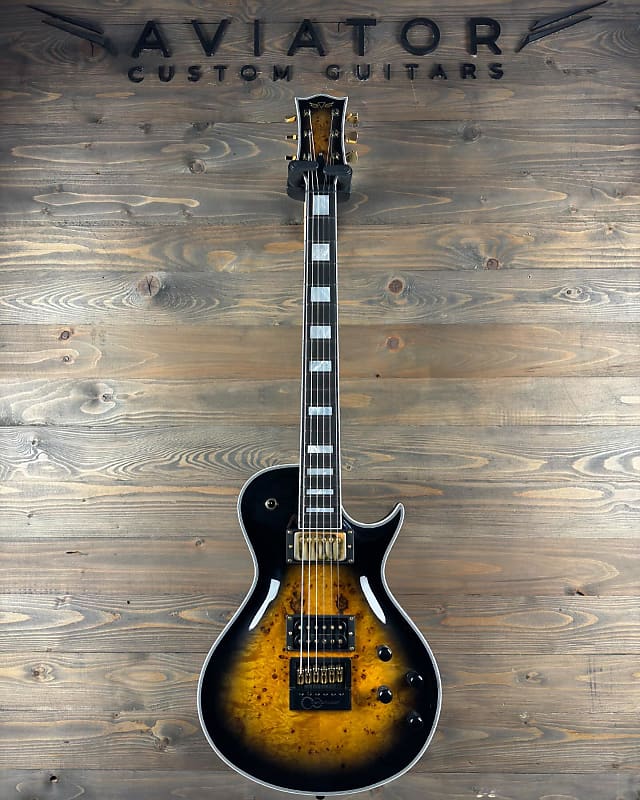 2024 Aviator LP - 25.5" - Roasted Flame Maple Neck - Burl | Reverb