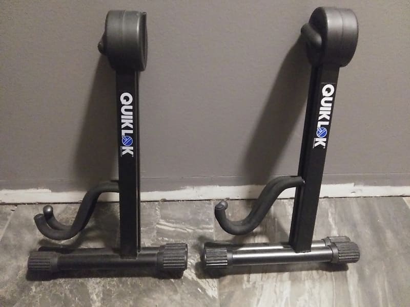 Quik-Lok A-Frame Guitar Stands. 2010's. Black. Pair. Fast | Reverb