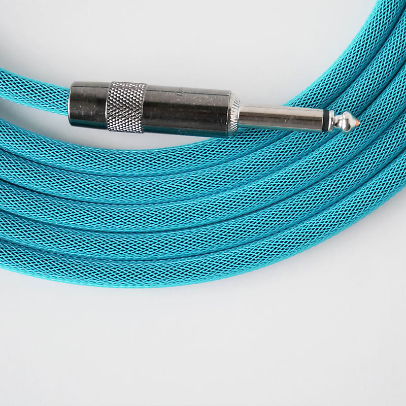 JS New 10 ft. Inst Cable Mogami 2524 G&H plugs, Teal TFlex | Reverb