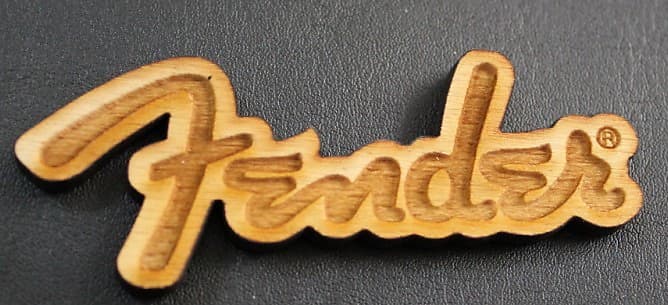 Wood Fender logo for Fender Hard Case logo replacement | Reverb