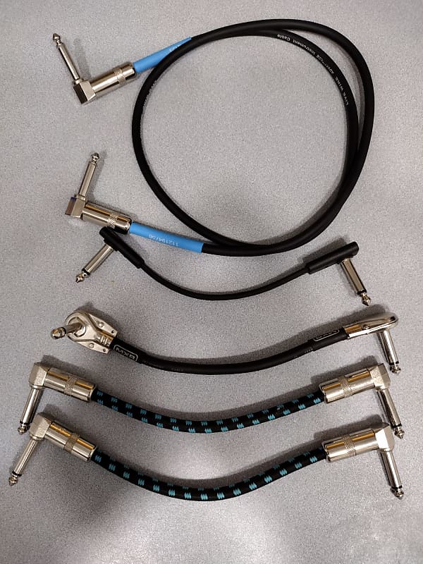 SET OF 5 PATCH CABLES FOR PEDALS AND INSTRUMENTS - VARIOUS | Reverb