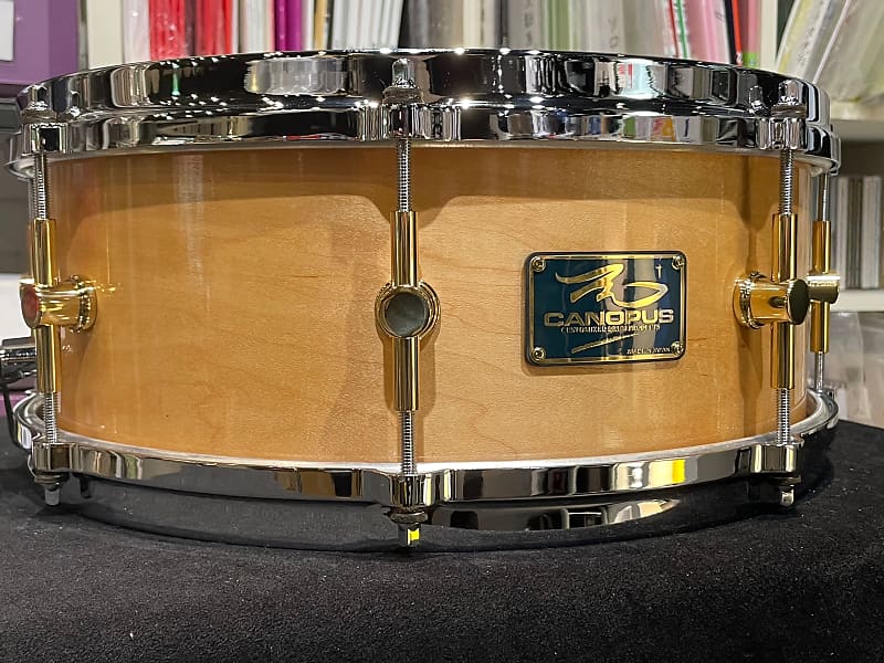 Canopus M-1455 / The Maple Series Snare Drum Natural lacquer | Reverb