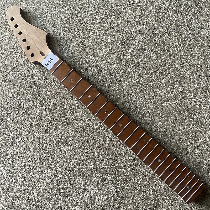 Dark Roasted Maple Wood Guitar Strat Style Neck and Maple | Reverb