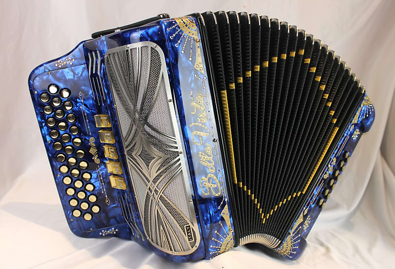 NEW Blue Gold Bella Vista Diatonic Button Accordion LMM | Reverb UK