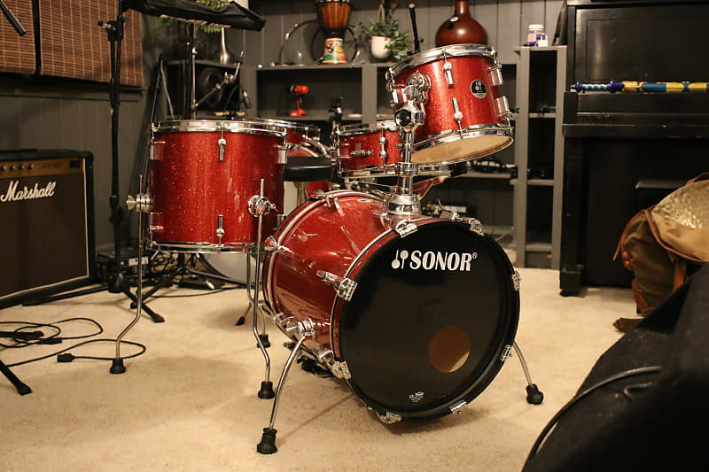 Sonor Safari 4-Piece Shell Pack (Red Galaxy Sparkle) | Reverb Sonor Safari 4-Piece Shell Pack (Red Galaxy Sparkle) | Reverb