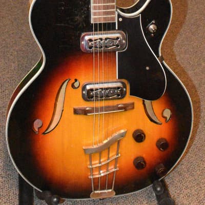 1964 Montgomery Ward Airline Guitar with OHSC & Airline strap | Reverb