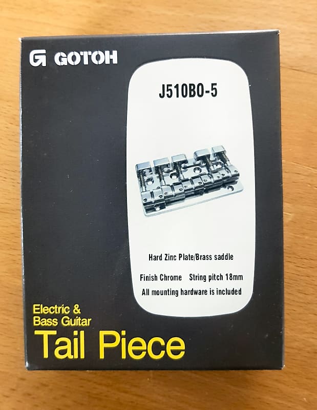 NOS Gotoh J510BO 5-String Bass Bridge in chrome | Reverb