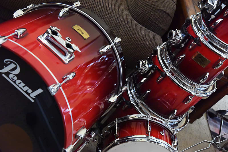 Pearl Session Custom 6-Piece Drum Kit / Set in Cranberry Fade | Reverb