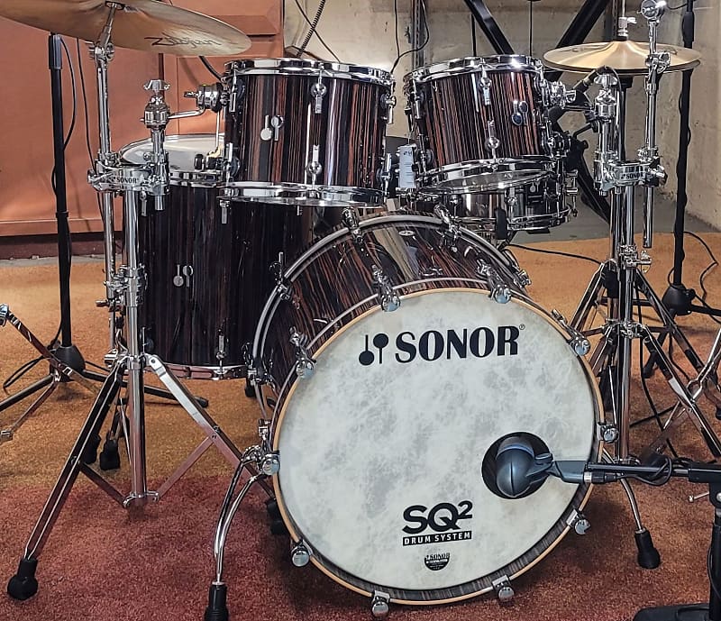 Sonor SQ2 2022 - Ebony High Gloss 4 pc Medium Maple Shells | Reverb