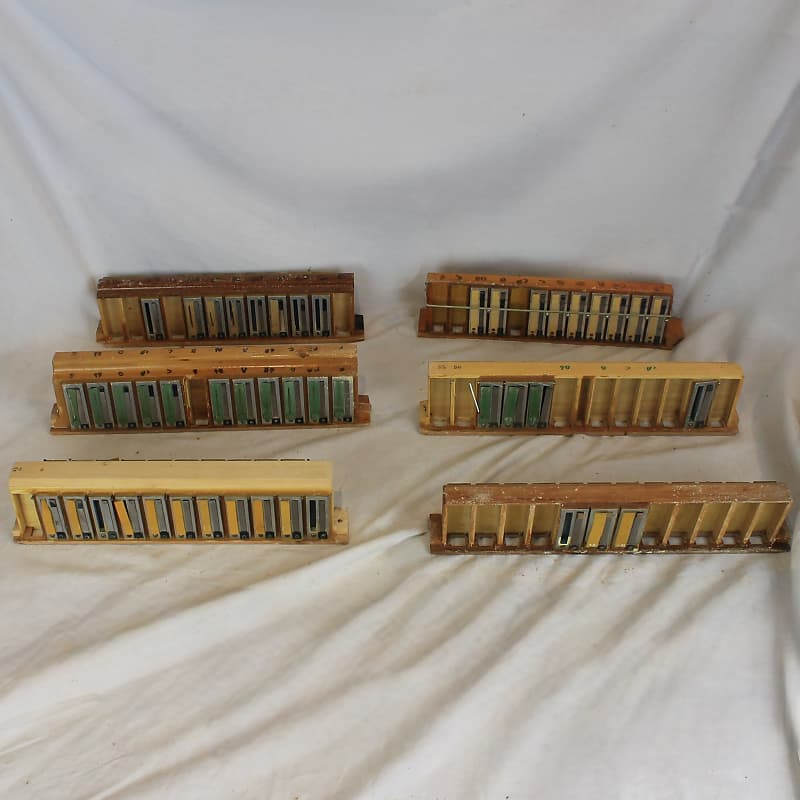 Lot of German/ Italian Bass Reed Blocks For Piano Accordion | Reverb