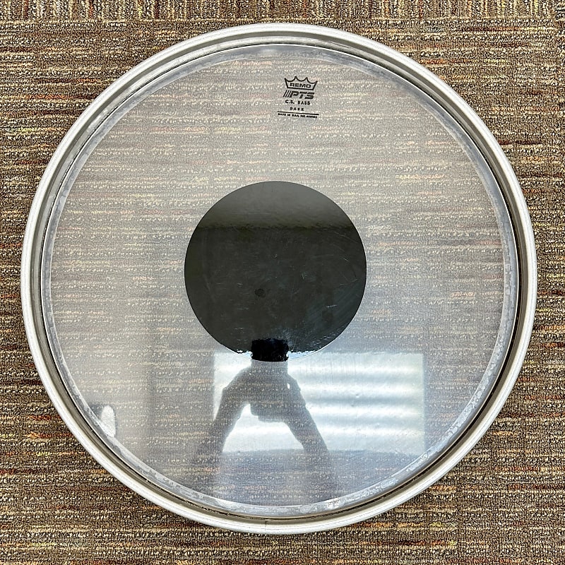 Remo PTS 18" Black Dot Clear CS Bass Dark Drum Head | Reverb