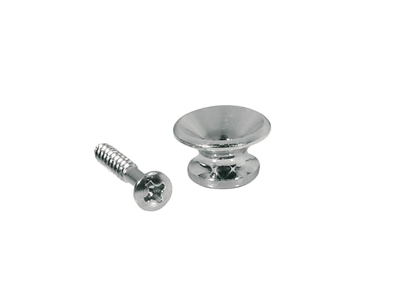 Strap buttons, metal, with screw, v-model, diameter 14mm, | Reverb