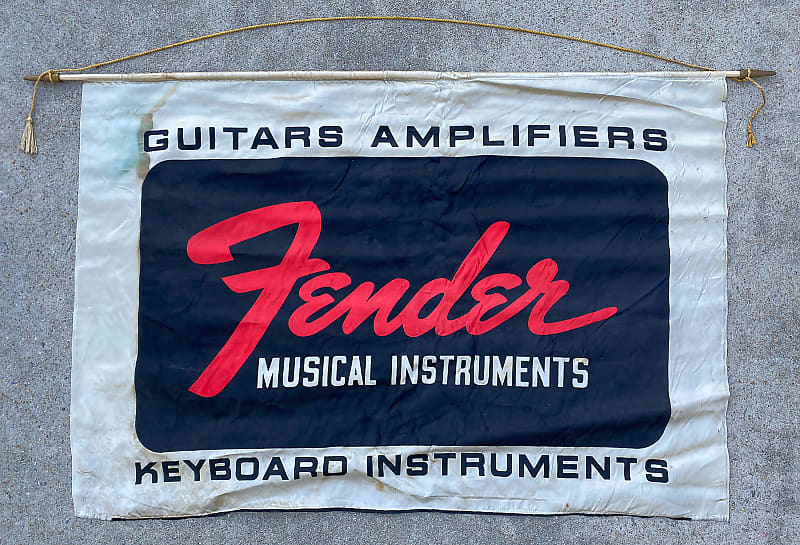 Circa 1969 vintage Fender guitar dealer Banner. For the | Reverb