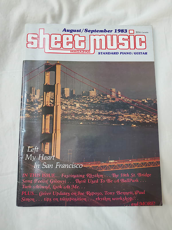 Sheet Music Magazine Back Issue August/September 1983 | Reverb UK