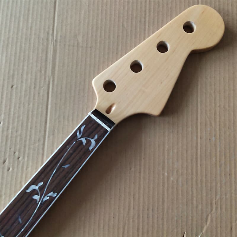 Fretless Maple Wood Jazz Bass Style 4 String Bass Neck with | Reverb