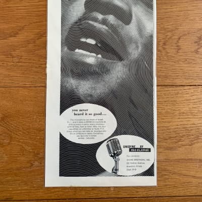 Shure 55S Unidyne commercial add from 1959 | Reverb