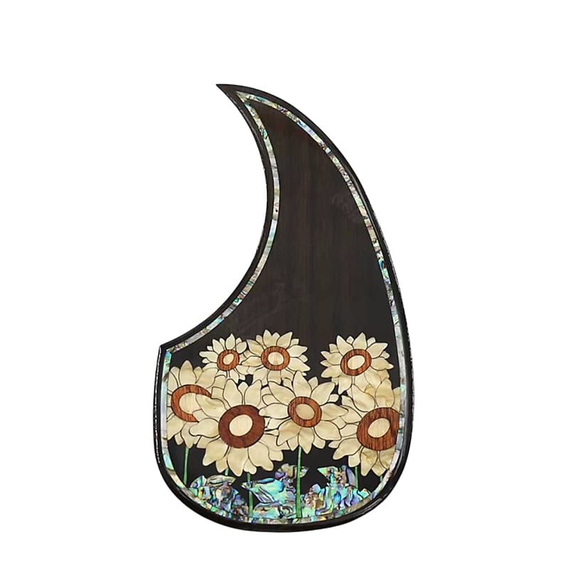 Folk Acoustic Guitar Rosewood Pickguard with Abalone | Reverb